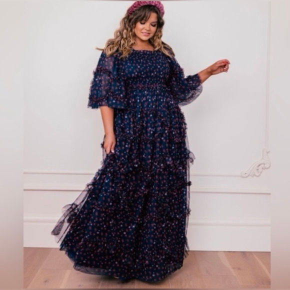 JessaKae | Dresses | Nwt Jessakae Ever After Dress Navy Floral Size 5xl ...
